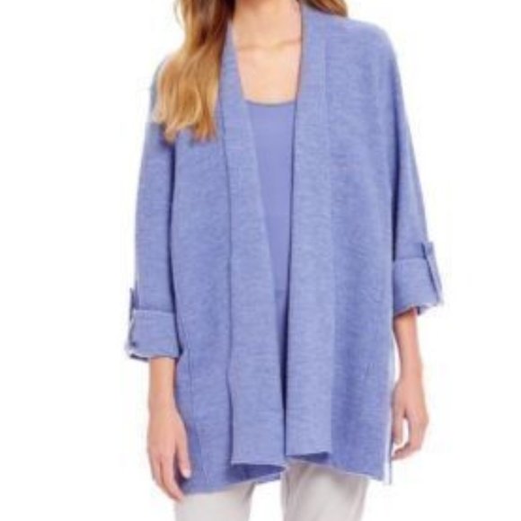 Eileen Fisher | Jackets & Coats | Nwt Eileen Fisher Periwinkle Merino ...